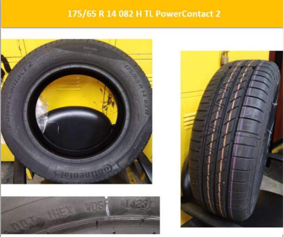 Alerta de Seguridad: Neumático Continental, Power Contact 2, año 2023 ...